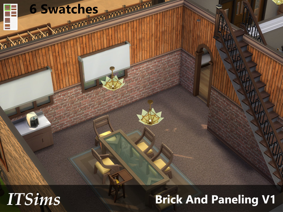 The Sims Resource | Brick And Paneling V1