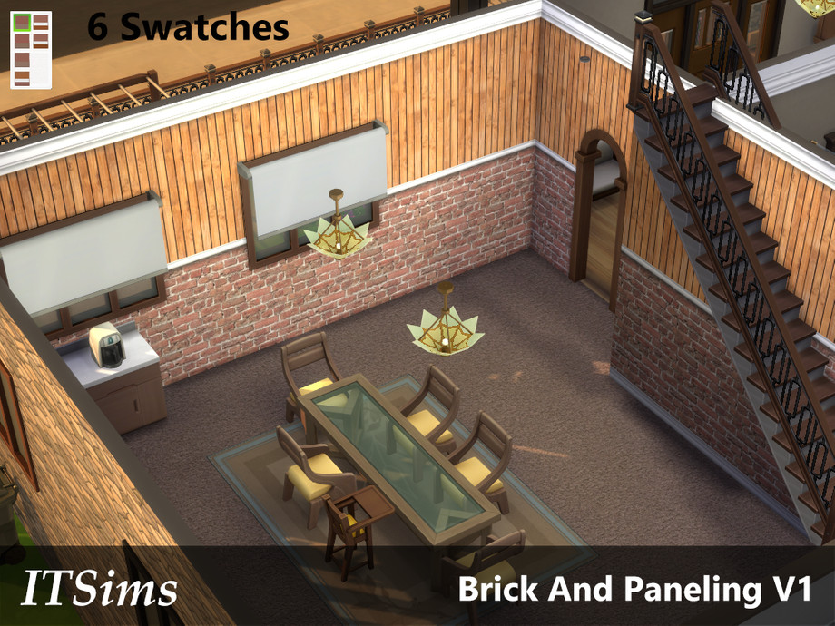 The Sims Resource | Brick And Paneling V1