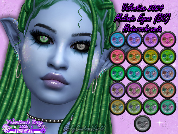 The Sims Resource | Valentine 2024 - Melanie Eyes (BS) Heterochromia Infant
