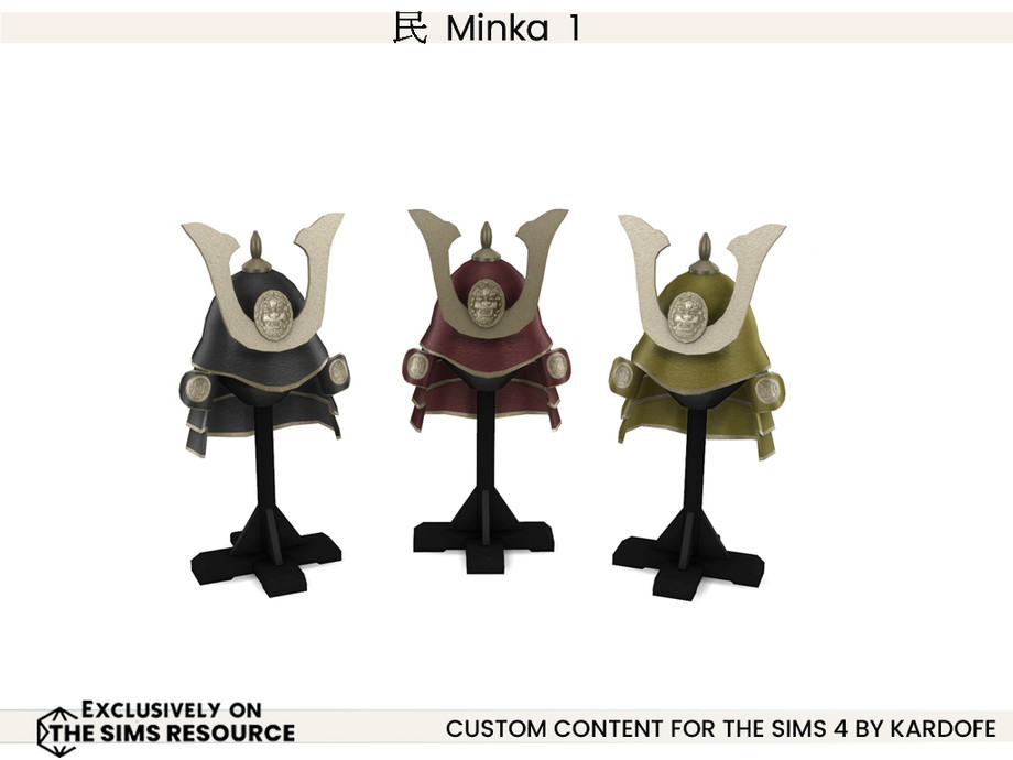 The Sims Resource | kardofe_Minka_Samurai helmet