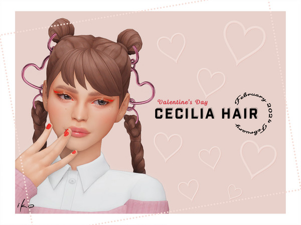 The Sims Resource | [iko] Cecilia Hair.package