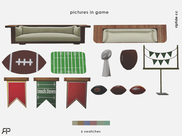 The Sims Resource - RiptideCC-Touchdown Triumph Ensemble Bowl