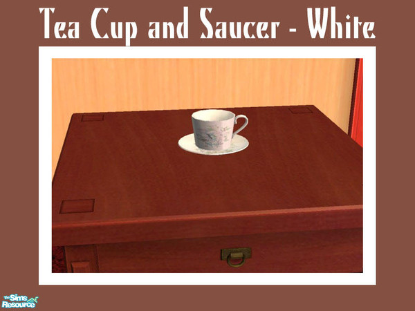 The Sims Resource - Tea Cup and Saucer - White