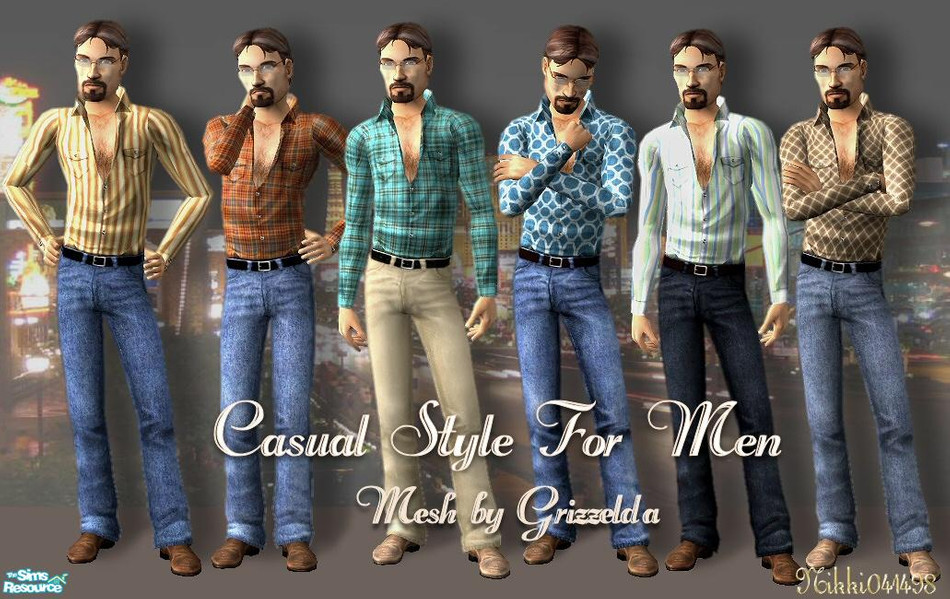 The Sims Resource - Casual Style Clothing for Men