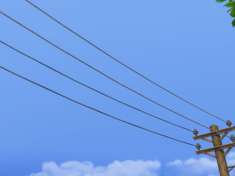 The Sims Resource | Four Wires for 4-point Telegraph Poles
