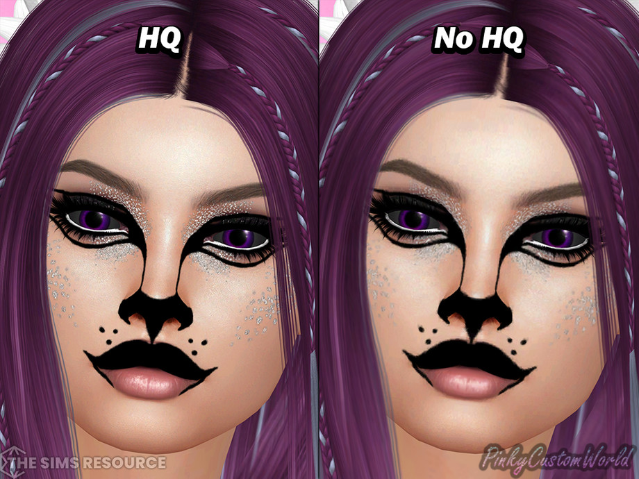 The Sims Resource | Fantasy Eyes N8 - Meow V2 Black Sclera (Non Default)