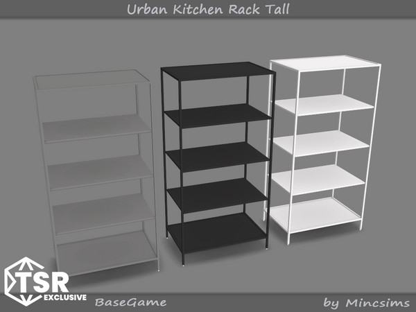 The Sims Resource | Urban Kitchen Rack Tall
