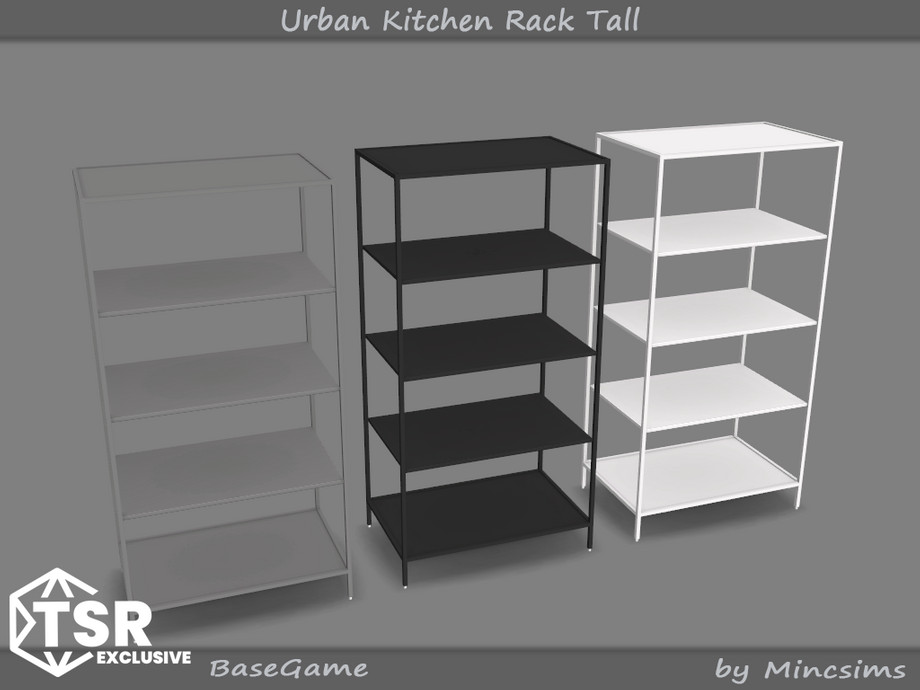 The Sims Resource | Urban Kitchen Rack Tall