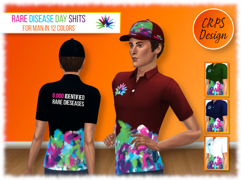 The Sims Resource | RDD 24 adult shirts with matching cap