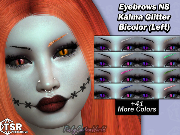 The Sims Resource | Eyebrows N8 - Kalma Bicolor (Left)