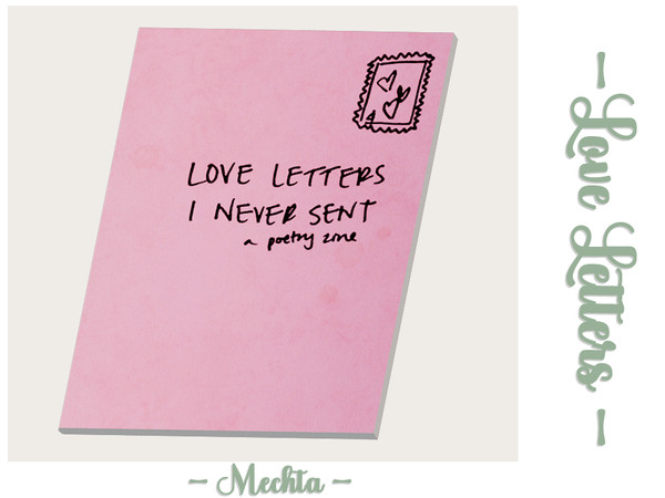The Sims Resource | Mechtasims Novi Set: Love Letters Book