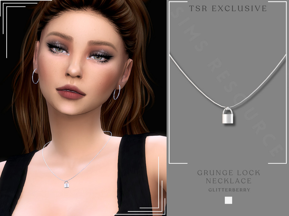 The Sims Resource - Grunge Lock Necklace