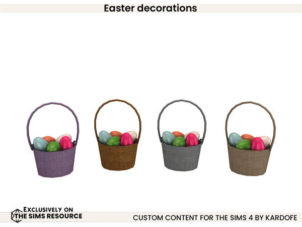 The Sims Resource | kardofe_Easter decorations_Basket of eggs