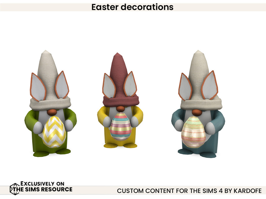 The Sims Resource | kardofe_Easter decorations_Bunny with egg 2