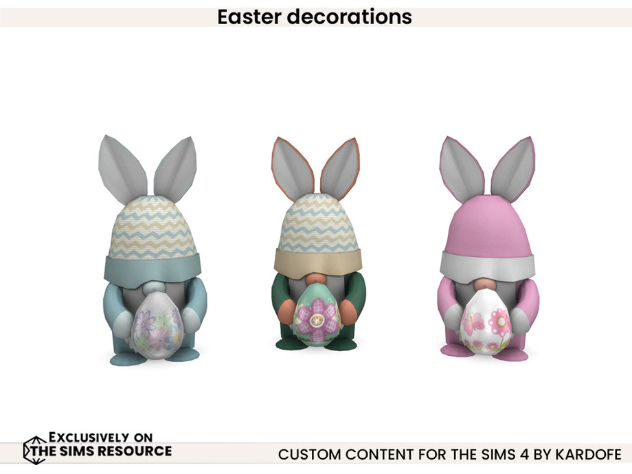 The Sims Resource | kardofe_Easter decorations_Bunny with egg