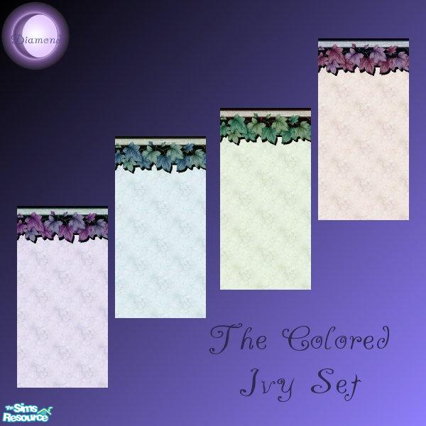 The Sims Resource - D2DColored Ivy Wallpaper Set