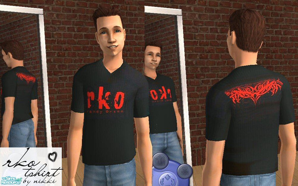 The Sims Resource - 'RKO' Randy Orton T-Shirt