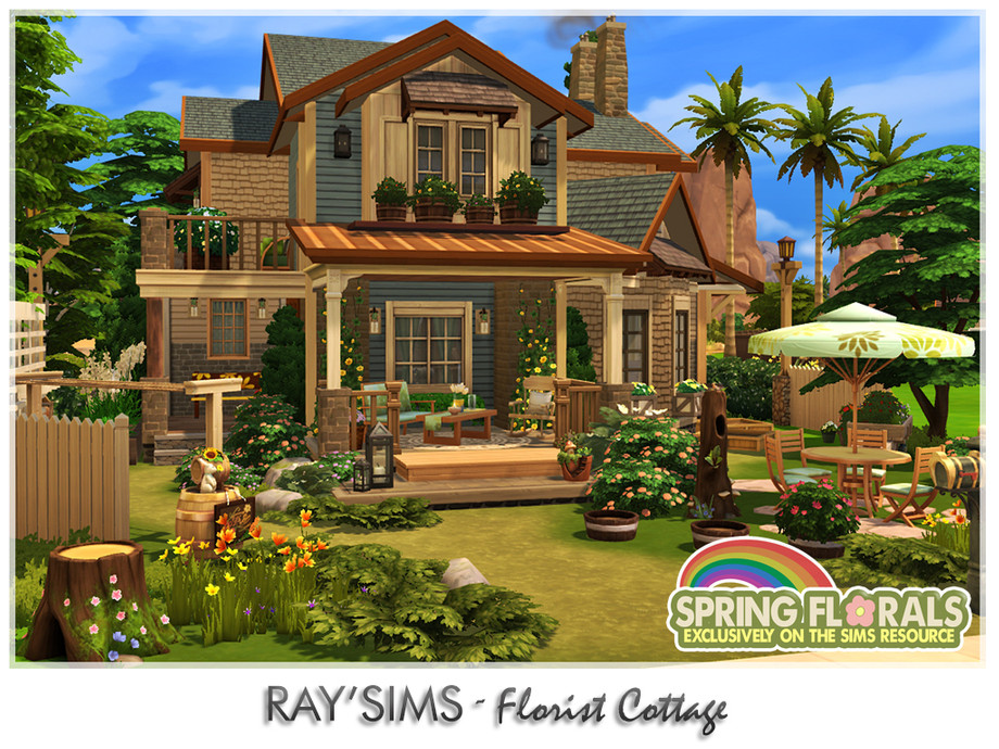 The Sims Resource | Spring Florals - Florist Cottage