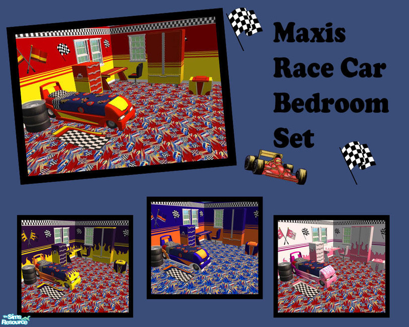 The Sims Resource - Maxis Race Car Bedroom Set