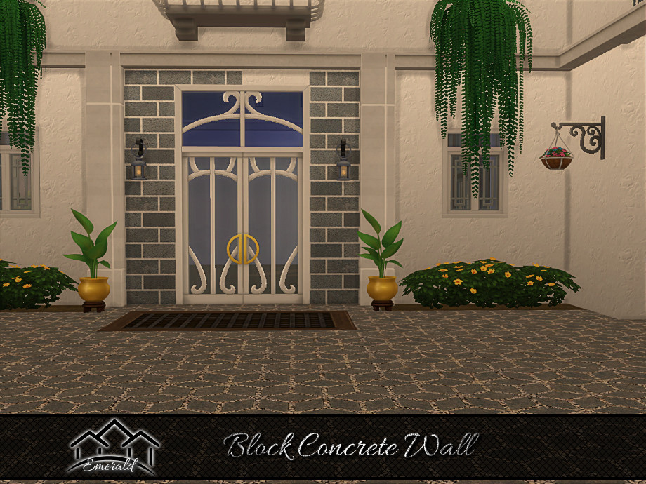 The Sims Resource - Block Concrete Wall