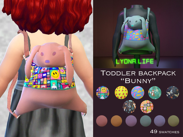 The Sims Resource | [lyonalife] todl_acchat_backpack_bunny_animated.package