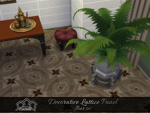 The Sims Resource | Decorative Lattice Panel floor1