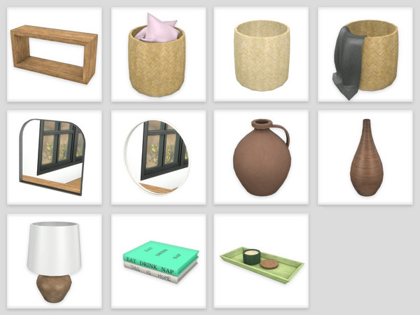 The Sims Resource - Comiko Farmish Foyer Round Mirror