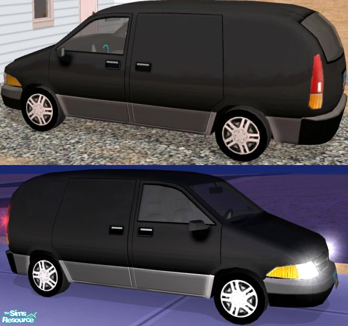 The Sims Resource | Business Van - Black Recolor
