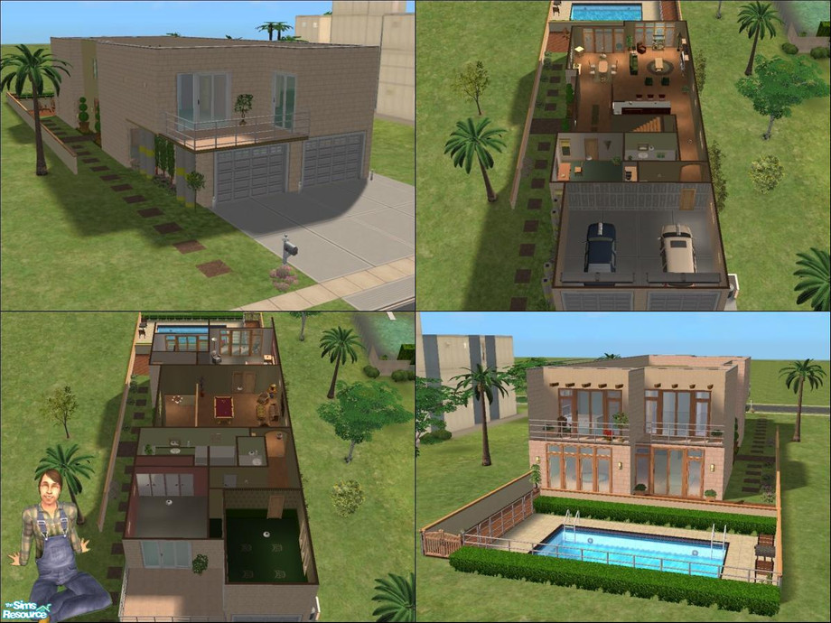 The Sims Resource - 003 Modern Circle (Furnished)