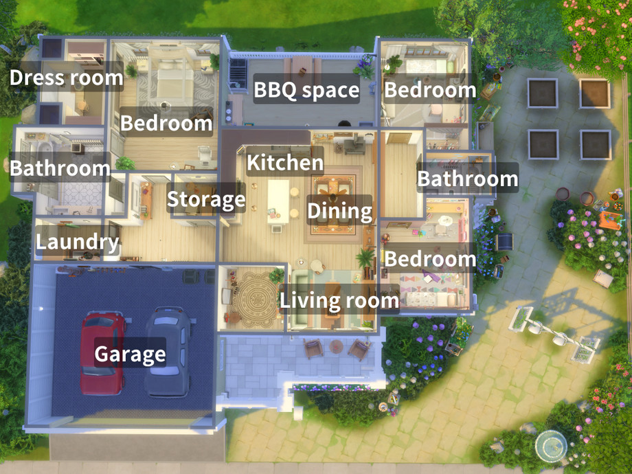 The Sims Resource | Cozy House (NO CC)