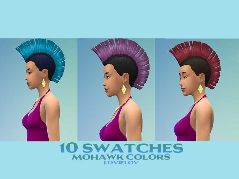 The Sims Resource | Mohawk Alternate Swatches