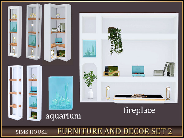 The Sims Resource | [Sims House] CABINET WITH SHELVES OPEN ON THE RIGHT ...