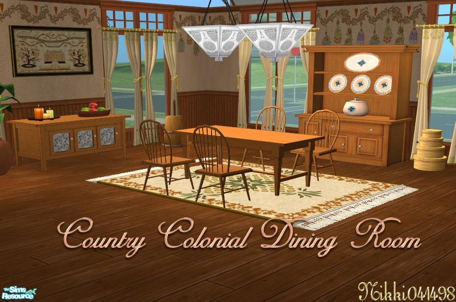 The Sims Resource - Country Colonial Dining Room