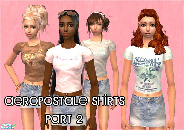 The Sims Resource | Aeropostale Shirts Part 2