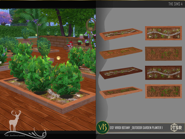 The Sims Resource | DSF VIRIDI BOTANY _OUTDOOR GARDEN PLANTER 1