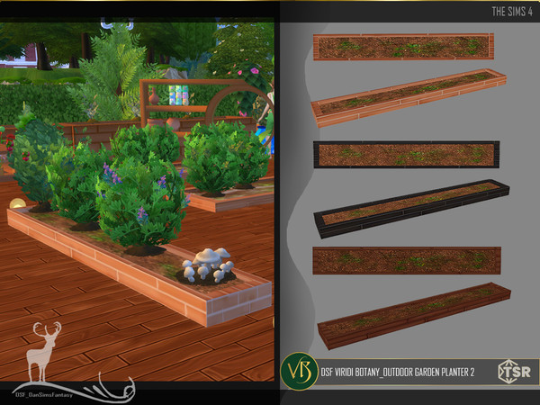 The Sims Resource | DSF VIRIDI BOTANY_OUTDOOR GARDEN PLANTER 2