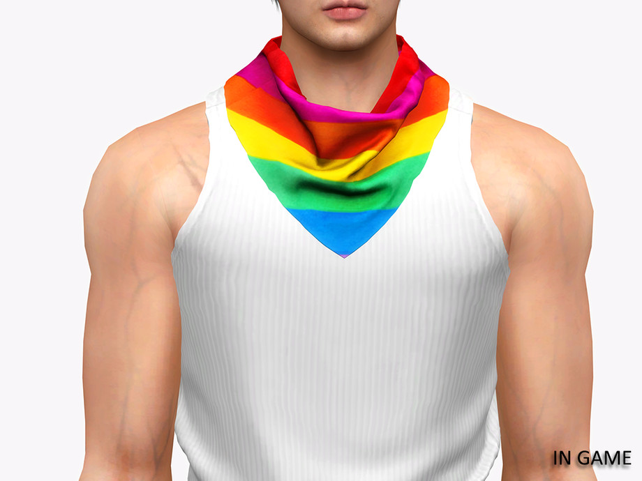 The Sims Resource | Pride Colors Bandana for men