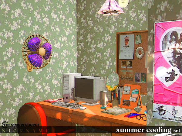 The Sims Resource | summer cooling set_floor standing air conditioner ...
