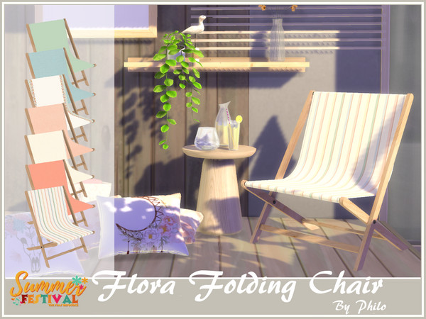 The Sims Resource | Philo_Flora Folding Chair