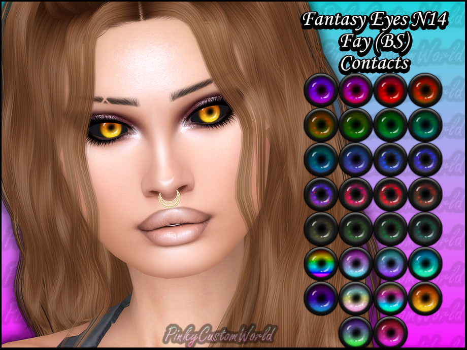 The Sims Resource | FantasyEyes N14 - Fay (BS) Contacts (Facepaint)