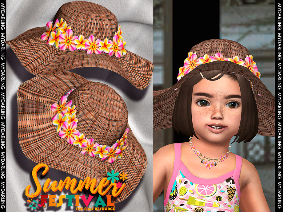The Sims Resource | summer beach hat for toddler