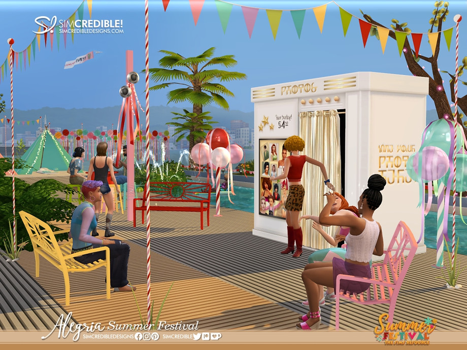 The Sims Resource | Alegria Summer Festival Triangle Pennants Flags