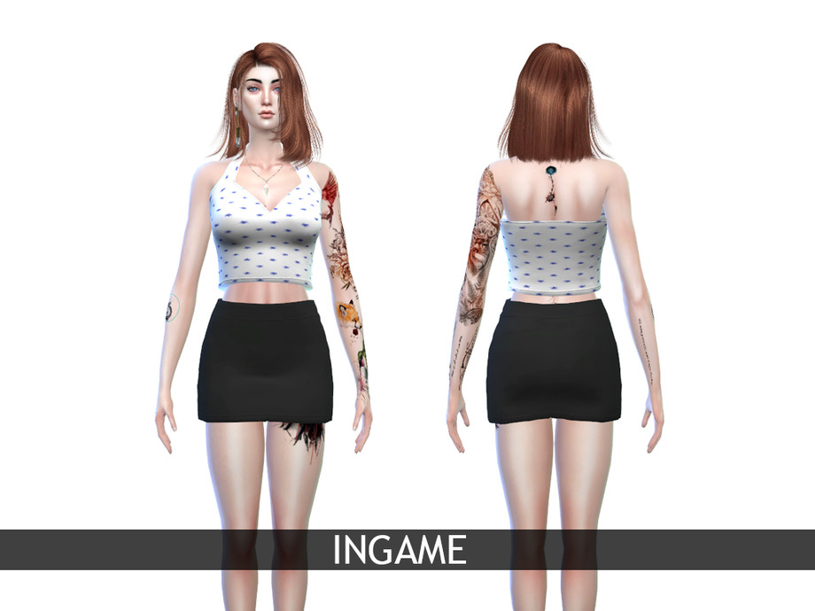 The Sims Resource | CC.Halter Skirt