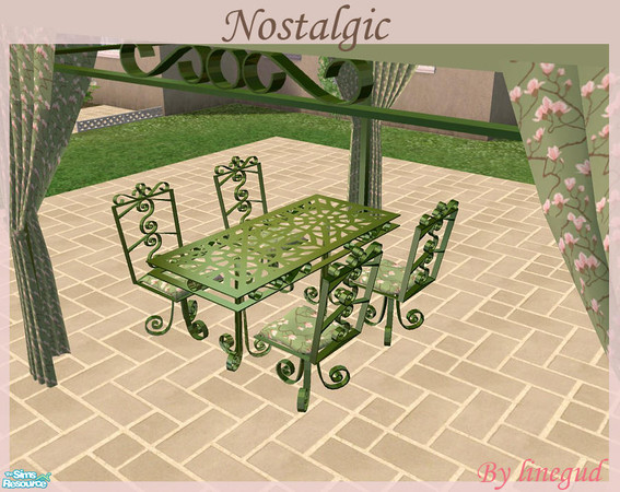 The Sims Resource - Nostalgic 2 tile table - green recolor