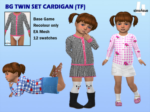 The Sims Resource | BG Twin Set Cardigan (TF)
