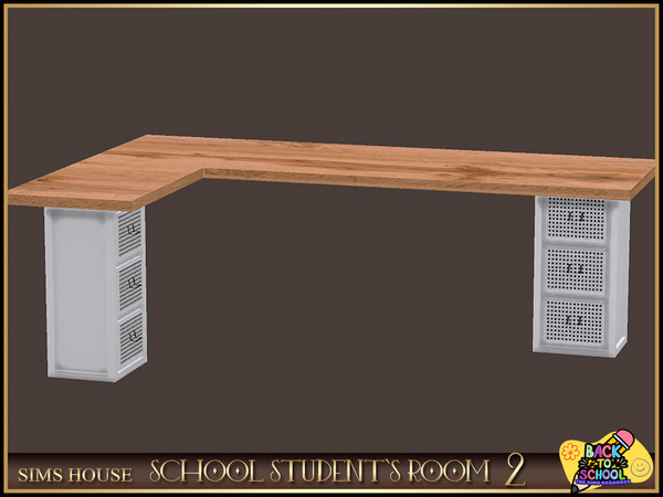 The Sims Resource | [Sims House] Corner desk | SCHOOL STUDENT'S ROOM 2