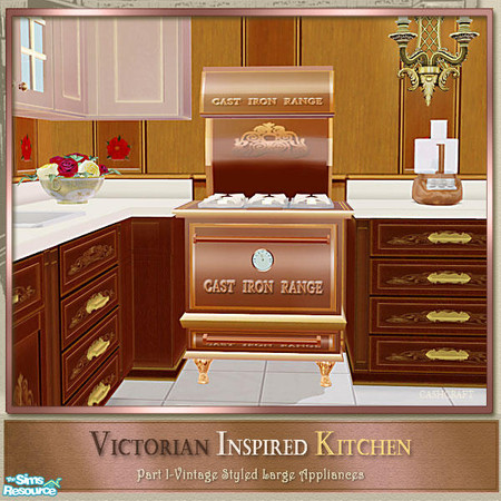 The Sims Resource | Victorian Kitchen - Vintage Copper Stove