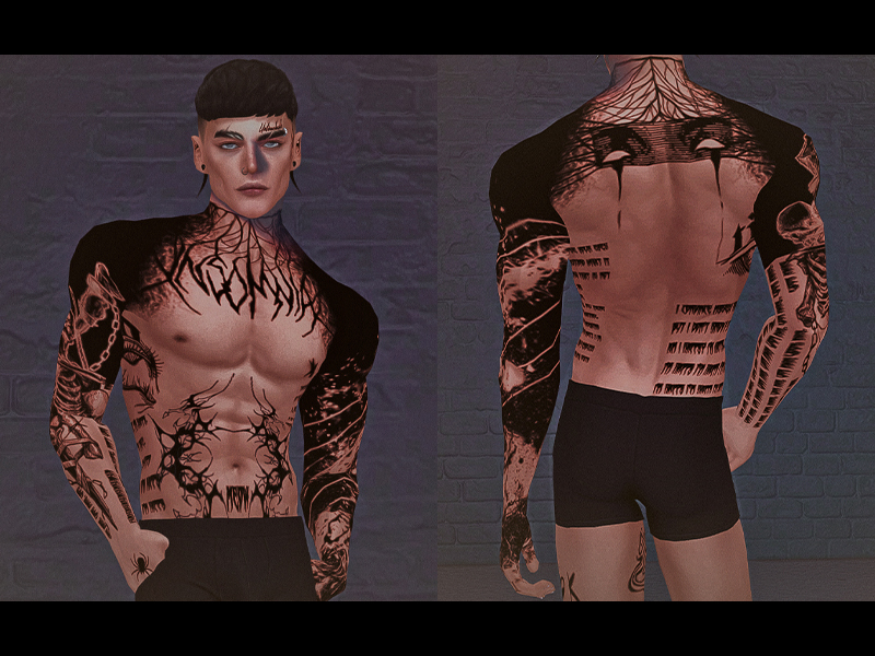 The Sims Resource | [aprilhush] insomnia full body tatts