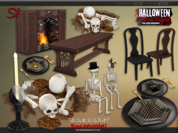 The Sims Resource | Till death do us part Decor moss, skulls and bones