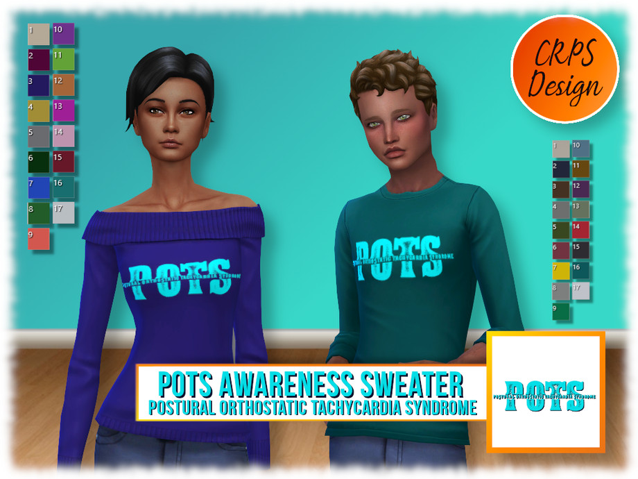 The Sims Resource | POTS awareness sweater